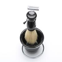 China Convenient Beard Shaving Tools Set Soft Brush Razor Holder Common Comb And Stand for sale