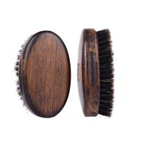 China Abeis Wood Large Boar Bristle Shaving Brush for Thick Beard Black Walnut Wood Handle for sale