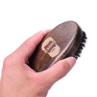 China Abeis Wood Large Boar Bristle Shaving Brush for Thick Beard Black Walnut Wood Handle for sale