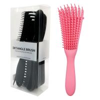 China Detangling Hair Brush Curly Bristle Nylon Tooth Adjustable Hair Styling Brush for sale