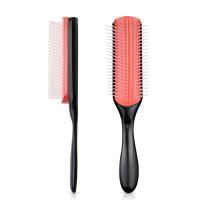 China Nine Rows Removable Plastic Hair Comb Hair Massage Brush Customized Logo for sale