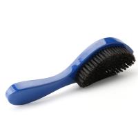 China Long Handle Curved Boar Bristle Brush Hair Care Wash And Style Wave Brush for sale