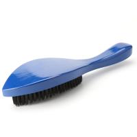 China Long Handle Curved Boar Bristle Brush Hair Care Wash And Style Wave Brush for sale