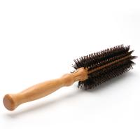 China Long Handle Wooden Hair Brush For Curly Hair Ergonomic Design for sale