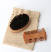 China Wooden Beard Brush Grooming Kit for Men Abeis Custom Logo Comb Growth Set Wood for sale
