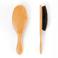 China Customizable Logo Wooden Boar Bristle Hair Brush For Women Thick Long Hair Set for sale