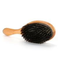 China Customizable Logo Wooden Boar Bristle Hair Brush For Women Thick Long Hair Set for sale