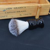 China Abeis Travel Shaving Brush White Nylon Hair And ABS Handle Beard Soap Brush for sale