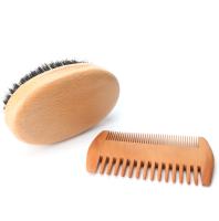 China Wooden Beard Brush Grooming Kit for Men Abeis Custom Logo Comb Growth Set Wood for sale