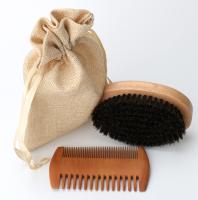 China Wooden Beard Brush Grooming Kit for Men Abeis Custom Logo Comb Growth Set Wood for sale