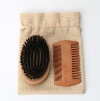 China Wooden Beard Brush Grooming Kit for Men Abeis Custom Logo Comb Growth Set Wood for sale