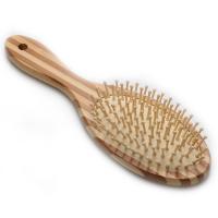 China Natural Bamboo Wide Tooth Hair Brush For Massage And Hair Care for sale