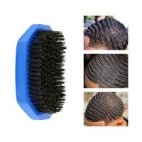China Abeis In Stocks 360 Wave Brush Wooden Handle Boar Bristle Curved Hair Brush for sale