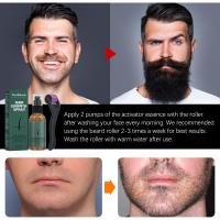 China 100% Natural Mustache Growth Oil 30ml Beard Growth Roller Kit For Men Sample Provided for sale