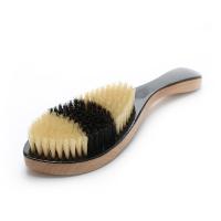 China Boar Bristle Long Handle360 Wave Brush Hard Custom Logo Hair Brush For Men for sale