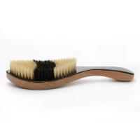 China Boar Bristle Long Handle360 Wave Brush Hard Custom Logo Hair Brush For Men for sale