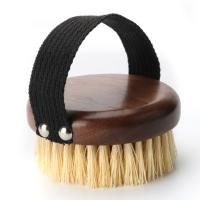 China Walnut Bath Dry Brush Organic Vegan Sisal For Boay Round Shower Brush for sale