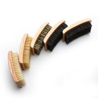 China Abeis Square Wave Brush For 360 Curved Palm Wood Handle Natural Soft Boar Bristle for sale