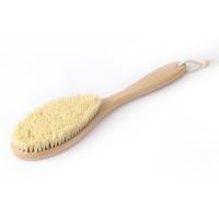 China Customizable Bath Shower Brush For Body Dry Skin Natural Beech Wood Sisal Bristles for sale