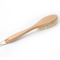 China Customizable Bath Shower Brush For Body Dry Skin Natural Beech Wood Sisal Bristles for sale