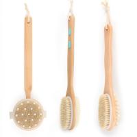 China Eco Friendly Spa Wooden Long Handled Bath Brush Body Smoother For Dry Skin for sale