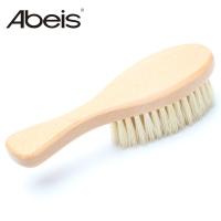China Natural Super Soft Baby Brush Boar Bristle Wooden Handle Baby Bath Brush for sale