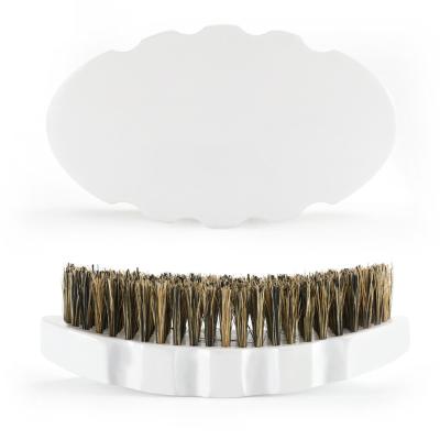China Boar Bristle 360 Wave Brush Custom Design White Beech Wooden 100% for sale
