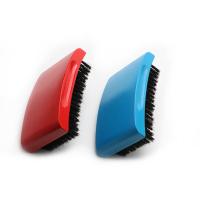 China Square 360 Wave Brush Customized Logo Beach Wood Handle Boar Bristle Brush for sale
