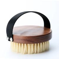 China Walnut Bath Dry Brush Organic Vegan Sisal For Boay Round Hand Brush for sale
