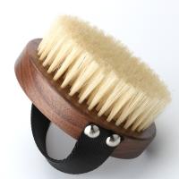 China Walnut Bath Dry Brush Organic Vegan Sisal For Boay Round Hand Brush for sale