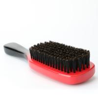 China Mini Portable 360 Boar Bristle Wave Brush With 100% Beech Wood Handle for sale