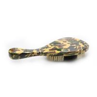 China Customized Logo Two Color Boar Bristle Wave Brush For Men'S Hair Styling for sale