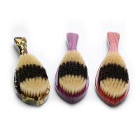 China Customized Logo Two Color Boar Bristle Wave Brush For Men'S Hair Styling for sale
