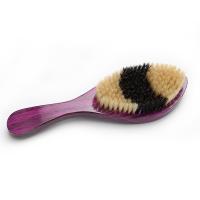 China Customized Logo Two Color Boar Bristle Wave Brush For Men'S Hair Styling for sale