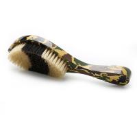 China Customized Logo Two Color Boar Bristle Wave Brush For Men'S Hair Styling for sale