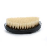 China Black Wooden Wave Brush Extra Soft White Boar Bristle For Hair Growth Style for sale