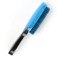 China Abeis 360 Flat Wave Brush PU Glossy Soft Boar Bristle Beech Wood Long Handle for sale