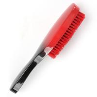 China Abeis 360 Flat Wave Brush PU Glossy Soft Boar Bristle Beech Wood Long Handle for sale