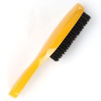 China Abeis 360 Flat Wave Brush PU Glossy Soft Boar Bristle Beech Wood Long Handle for sale
