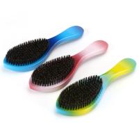 China Abeis 360 Curved Wave Brush Gradients Color Long Handle Hair Brush Engrave Logo for sale