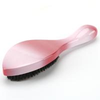China Abeis 360 Curved Wave Brush Gradients Color Long Handle Hair Brush Engrave Logo for sale