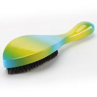 China Abeis 360 Curved Wave Brush Gradients Color Long Handle Hair Brush Engrave Logo for sale