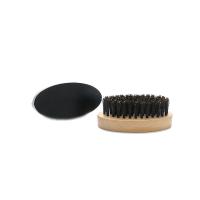 China Abeis OEM Wooden Mini  Beard Brush Beard Balm Brush Ergonomic Design for sale