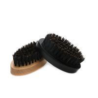 China Abeis OEM Wooden Mini  Beard Brush Beard Balm Brush Ergonomic Design for sale