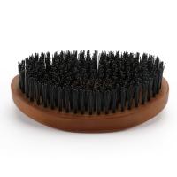 China Extension Hair Wave Brush For 540 Wooden Curve Handle Brown Synthetic Fiber Nylon Brush for sale