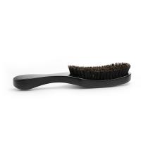 China OEM Men'S Grooming Beard Brush Hard Bristle Black 360 Wave Brush For Black Men for sale
