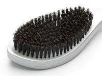 China Custom Logo PU Boar Bristle Beard Brush With Beech Wood Handle for sale