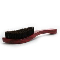 China 360 Wave Beard Care Brush With Natural Red Wood Grain Boar Bristle Hair 130g for sale