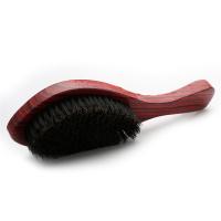 China 360 Wave Beard Care Brush With Natural Red Wood Grain Boar Bristle Hair 130g for sale