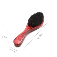 China 360 Wave Beard Care Brush With Natural Red Wood Grain Boar Bristle Hair 130g for sale